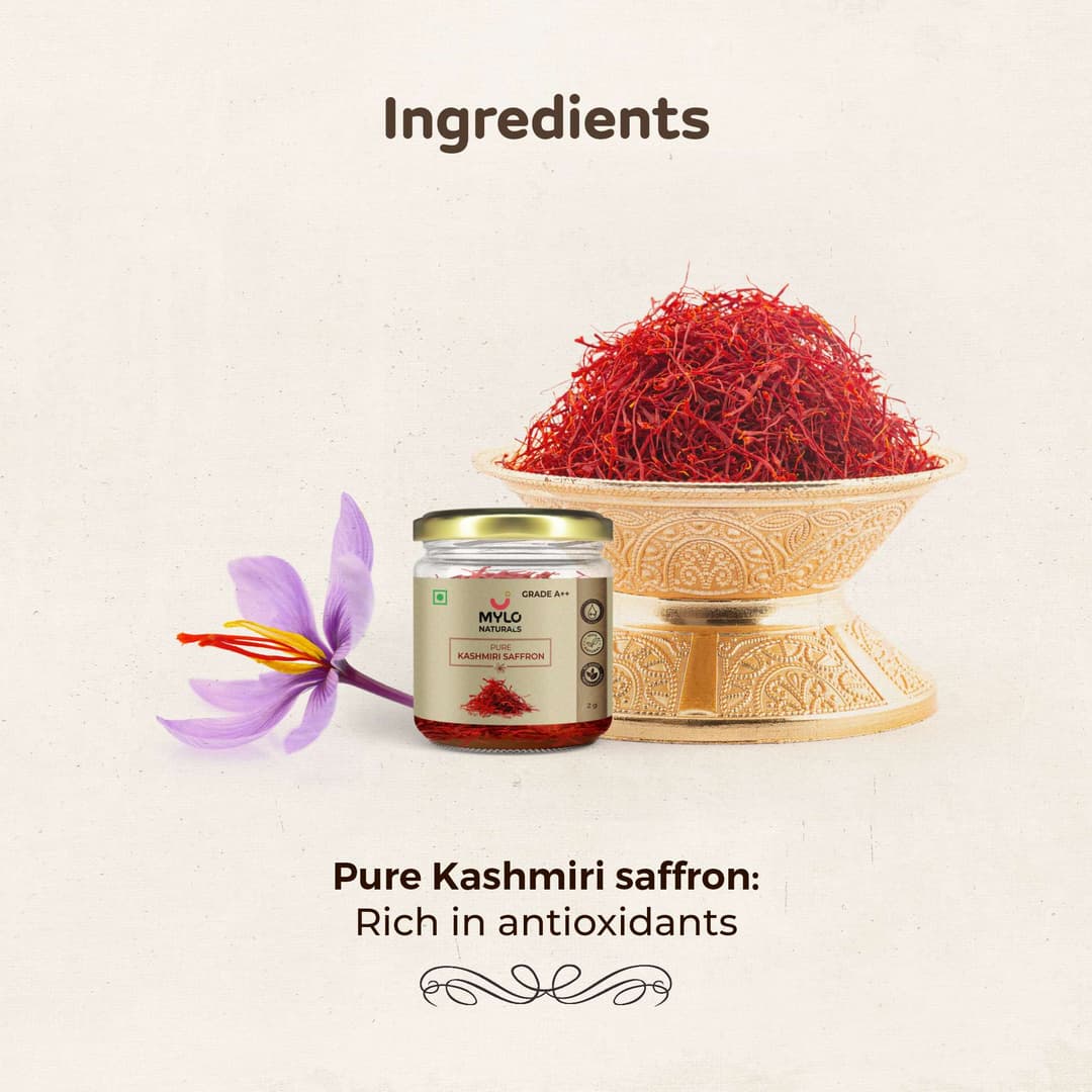 Pregnancy-Safe Pure Kashmiri Saffron (Kesar) - 2g