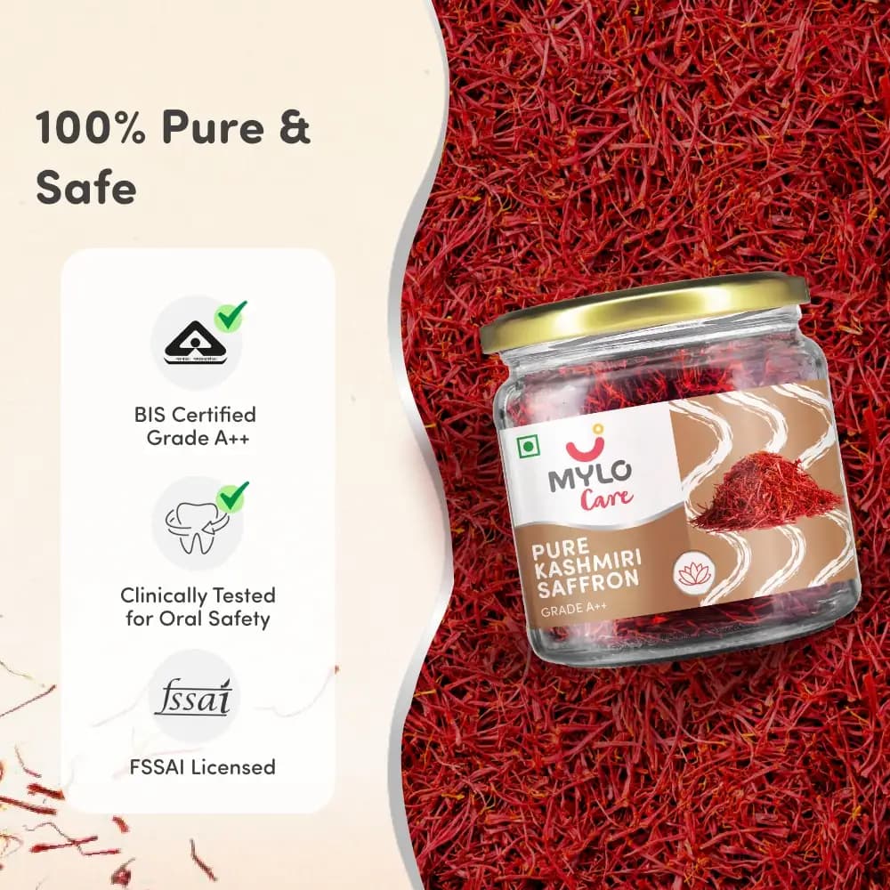 Pregnancy-Safe Pure Kashmiri Saffron (Kesar) - 2g