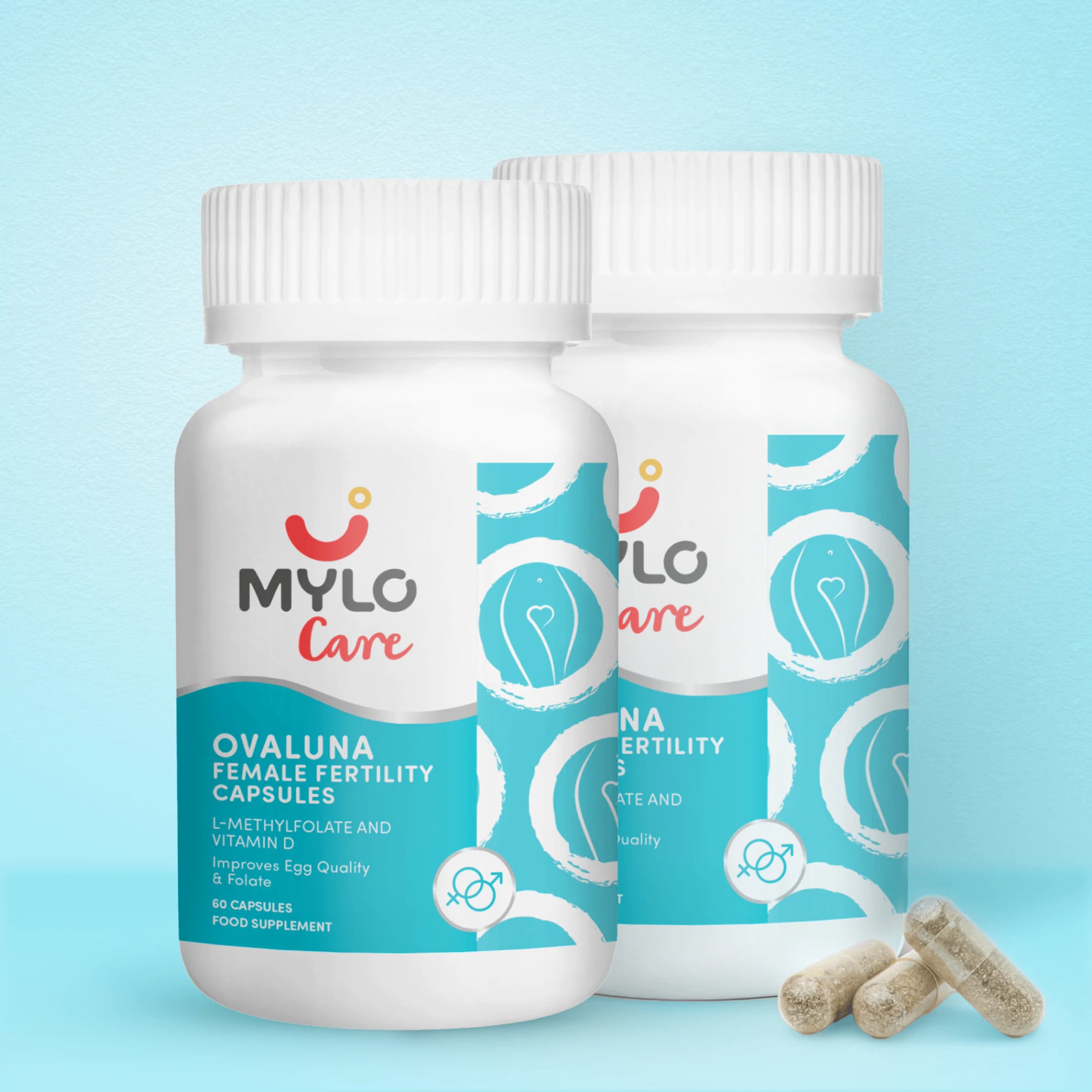 Ovaluna Female Fertility Capsules for Improved Egg Health & Folate ...